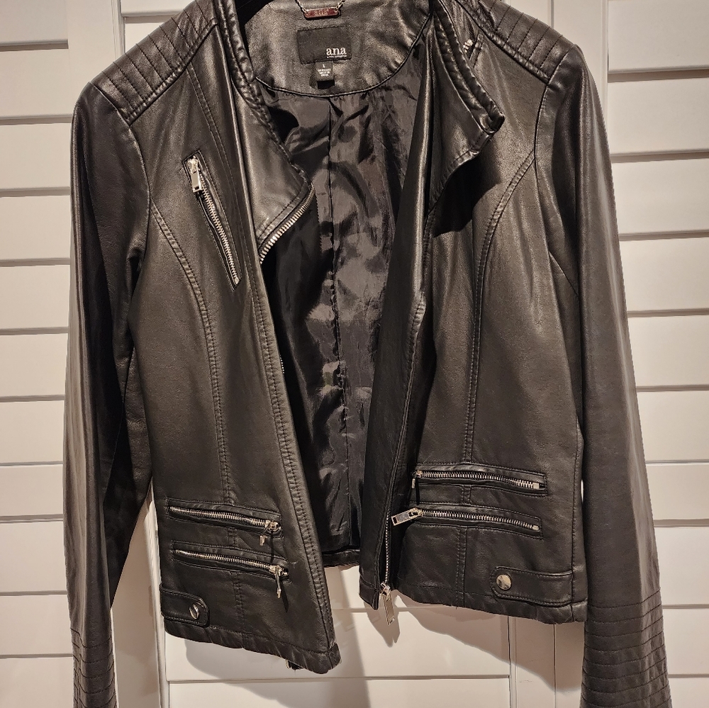 Ana Faux Leather Moto Jacket - Gem